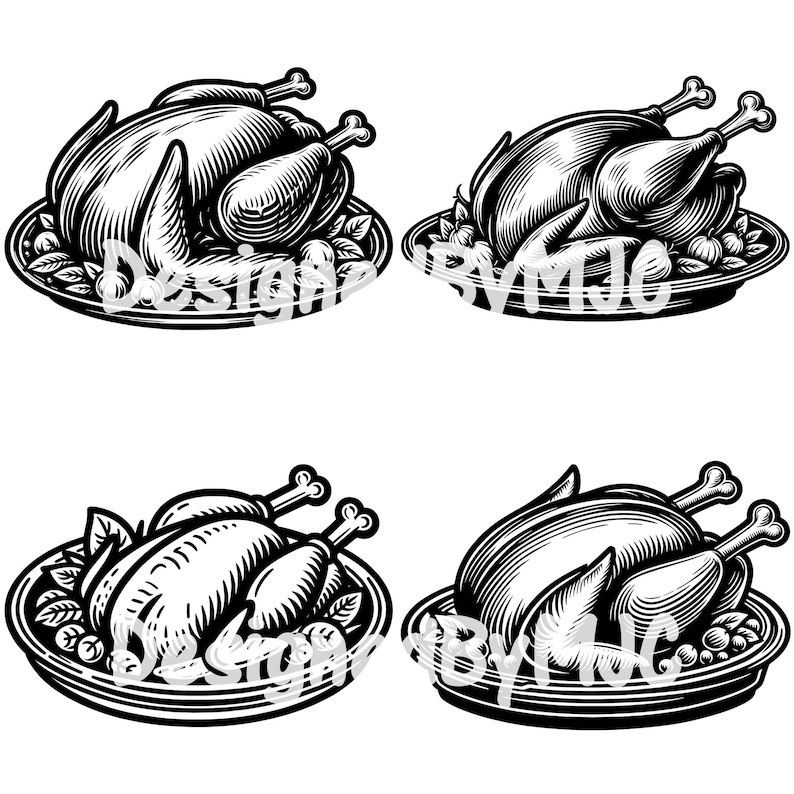 Cooked Thanksgiving Turkey SVG PNG, Cooked Turkey Design, Turkey Bundle ...