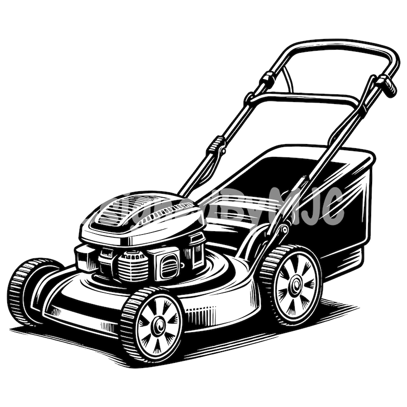 Lawn Mower SVG PNG Files , Push Lawn Mower Svg, Lawn Mower Grass Cutter ...