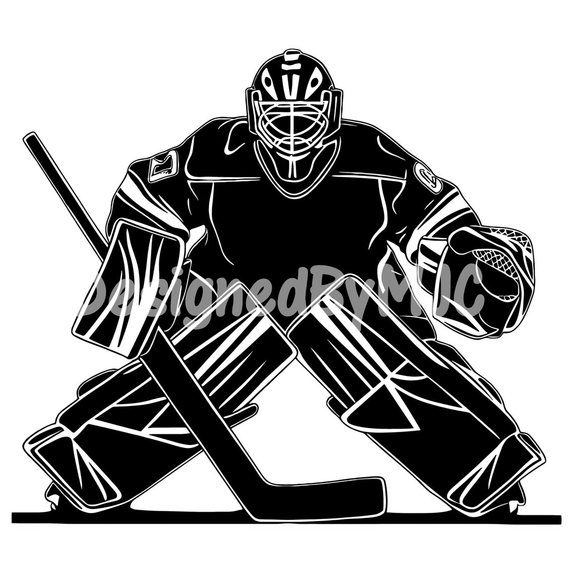 Hockey Goalie SVG Bundle Clipart & PNG Files, Sports Clipart Silhouette ...