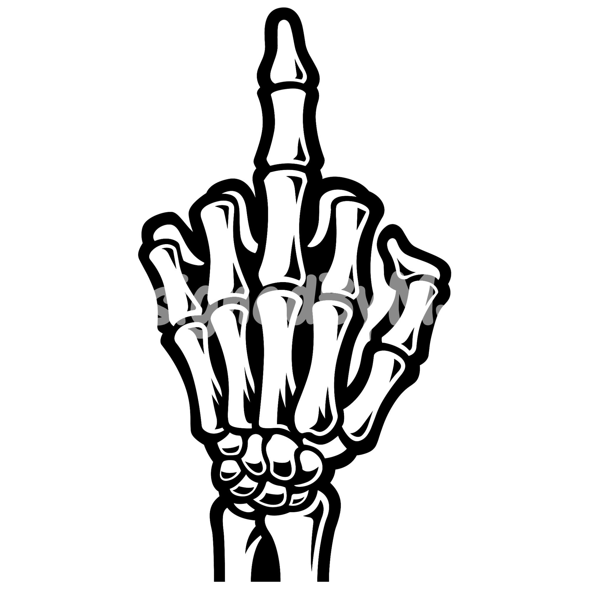 Skeleton Middle Finger SVG Vector Cut File and PNG, Middle Finger Skeleton Svg - Etsy