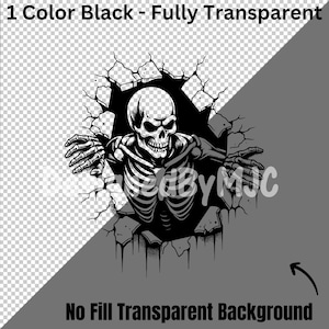 Skull in the Wall SVG Clipart & PNG Files, Skull in the Wall Png ...