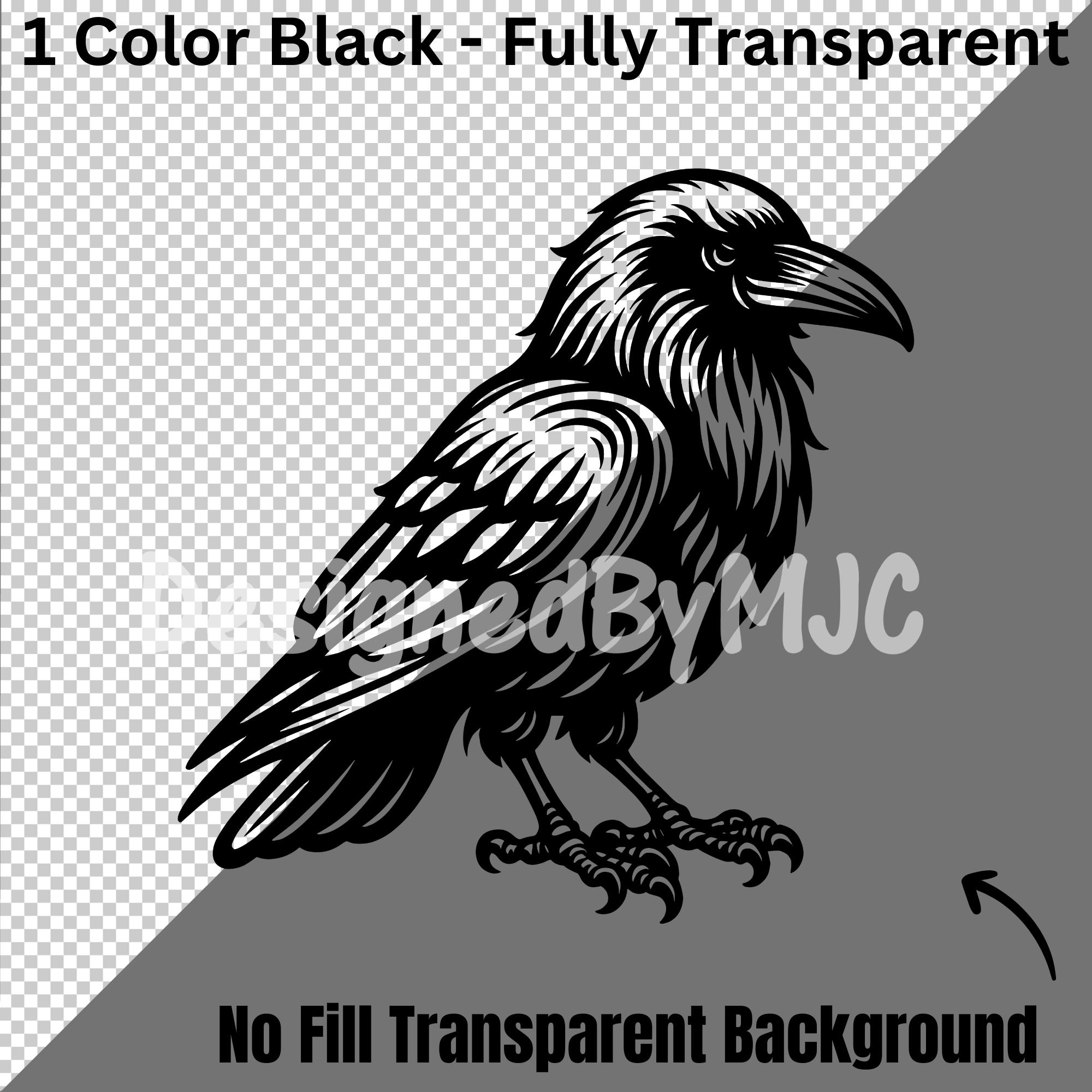 Raven SVG Bundle & PNG Files, Raven Bundle Svg Png, Halloween Raven Svg ...