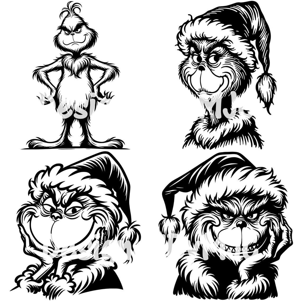 Grinch SVG Bundle, Merry Christmas SVG, Christmas Holiday SVG, Grumpy ...