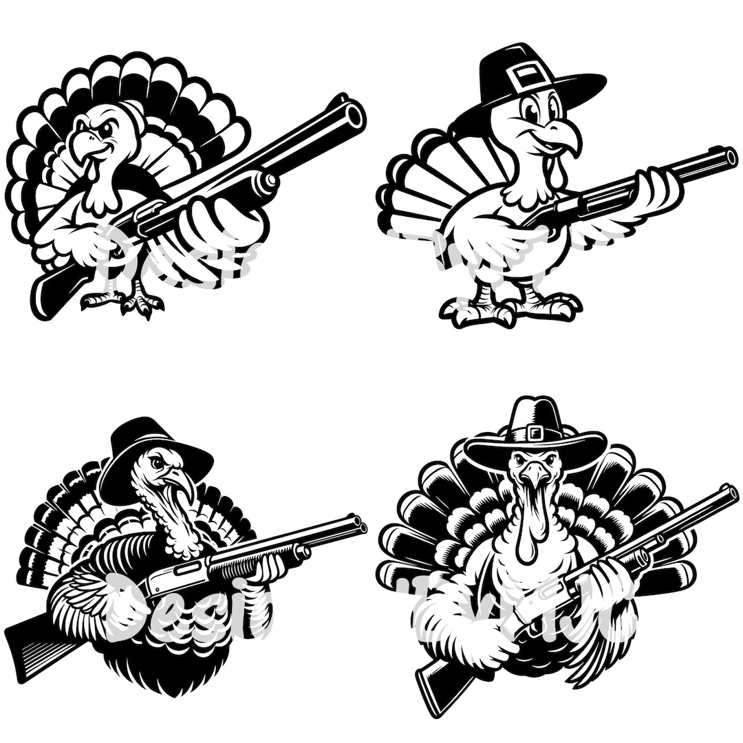 Turkey Hunt SVG PNG, Turkey Shotgun Design, Turkey Hunting Bundle ...