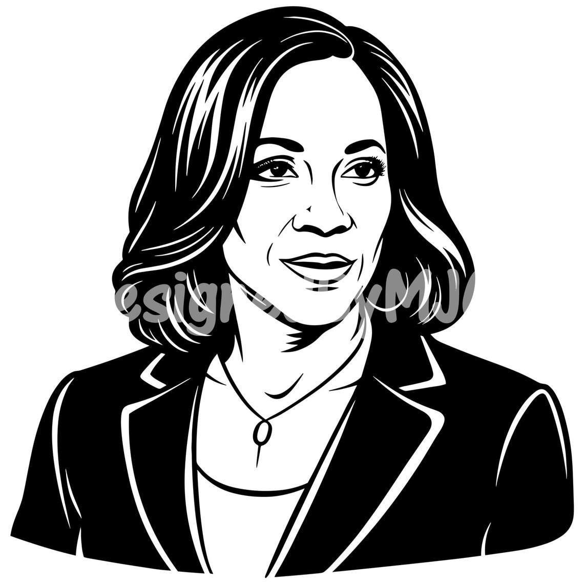Kamala Harris SVG PNG, Kamala Harris Vector, Kamala Harris Silhouette ...