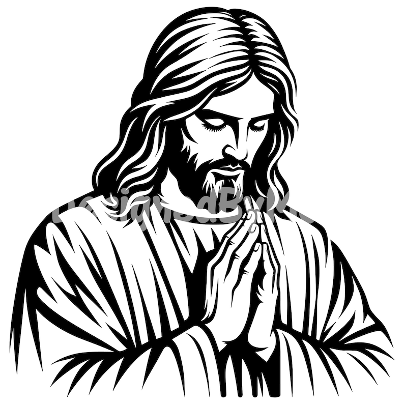 Jesus Praying SVG Bundle PNG Files, Crucifix Svg, Christian Cross SVG ...