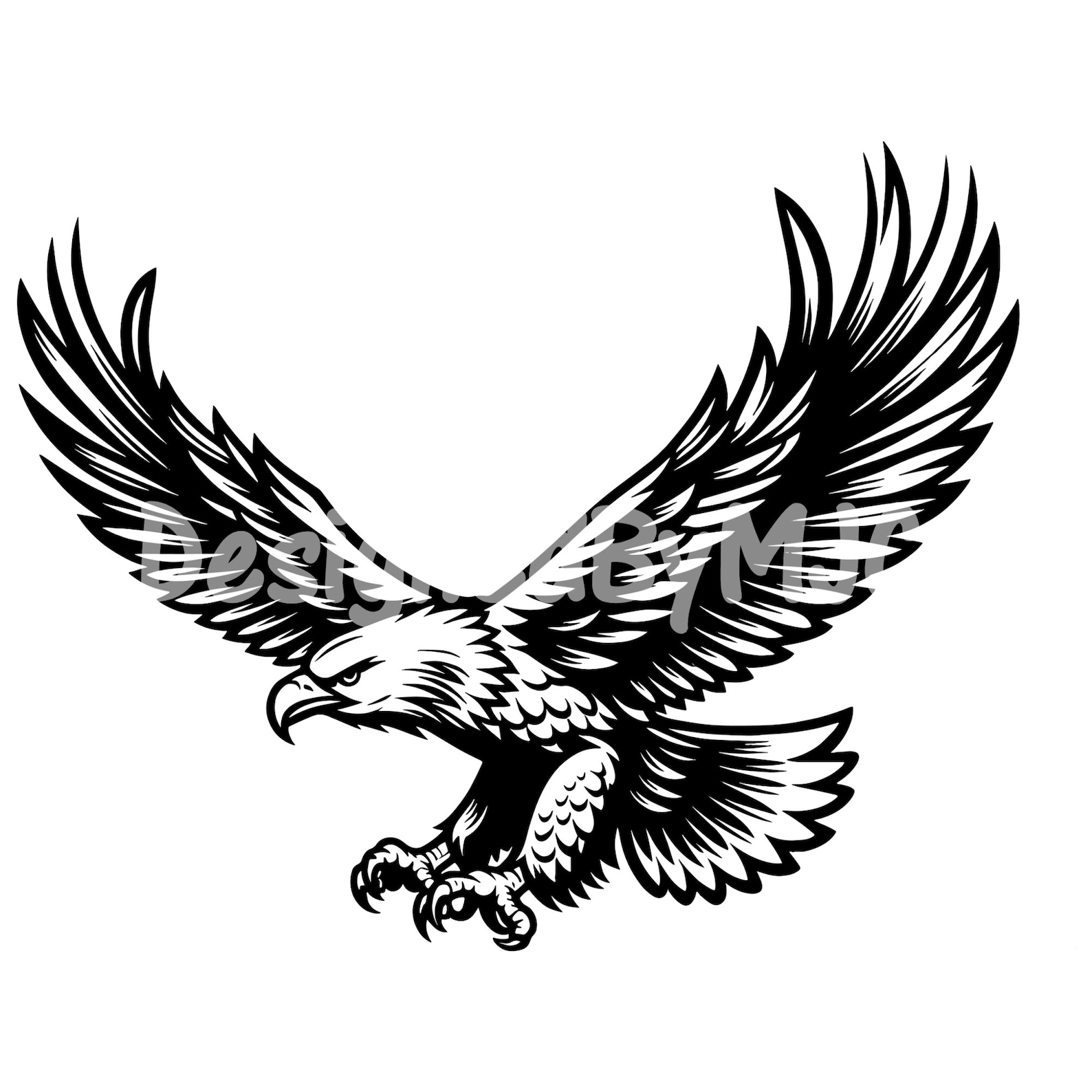 Flying Eagle SVG Clipart PNG, Bald Eagle Graphics, Digital Clip Art ...