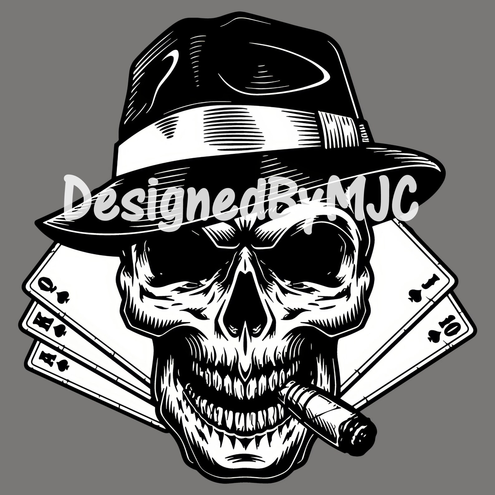 Skeleton Poker SVG Clipart & PNG Files, Skull Casino Cards, Cut Files ...