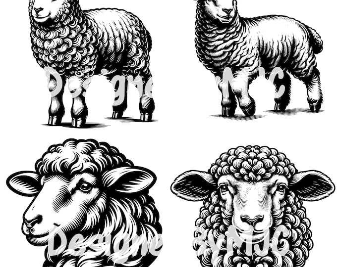 Sheep SVG, Lamb Clipart, Svg Files and Outline Svg, Sheep Line Art ...
