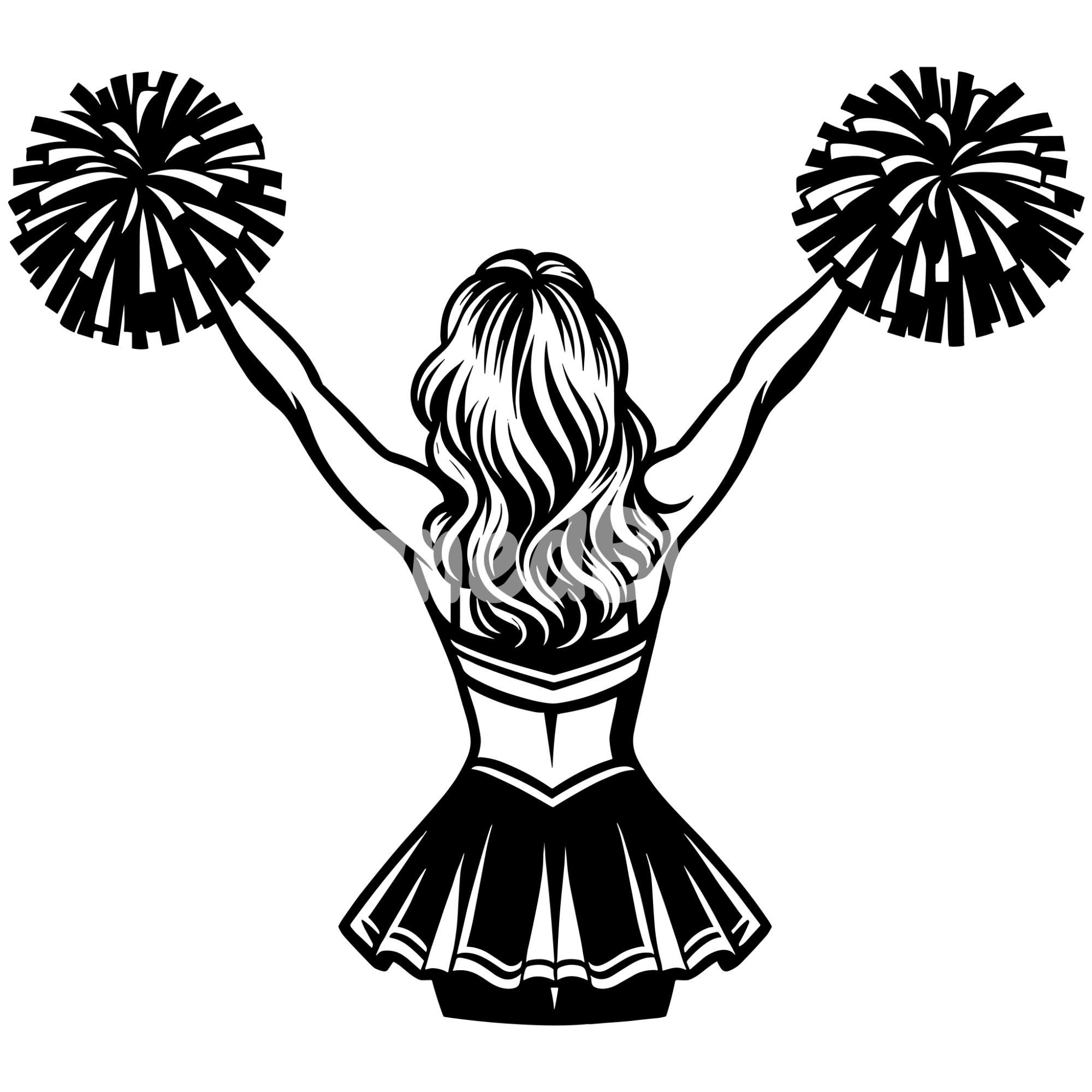 Cheerleader SVG, Cheerleading SVG, Cheer SVG, Cheerleader Silhouette ...