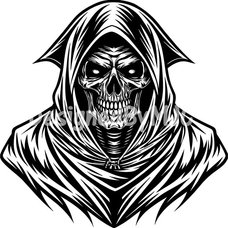 Grim Reaper SVG Clipart & PNG Files, Drıppıng Skulls Svg, Skull Svg ...