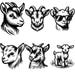 Baby Goat SVG Bundle, Goat PNG Goat Screaming Clipart Goat Vector ...