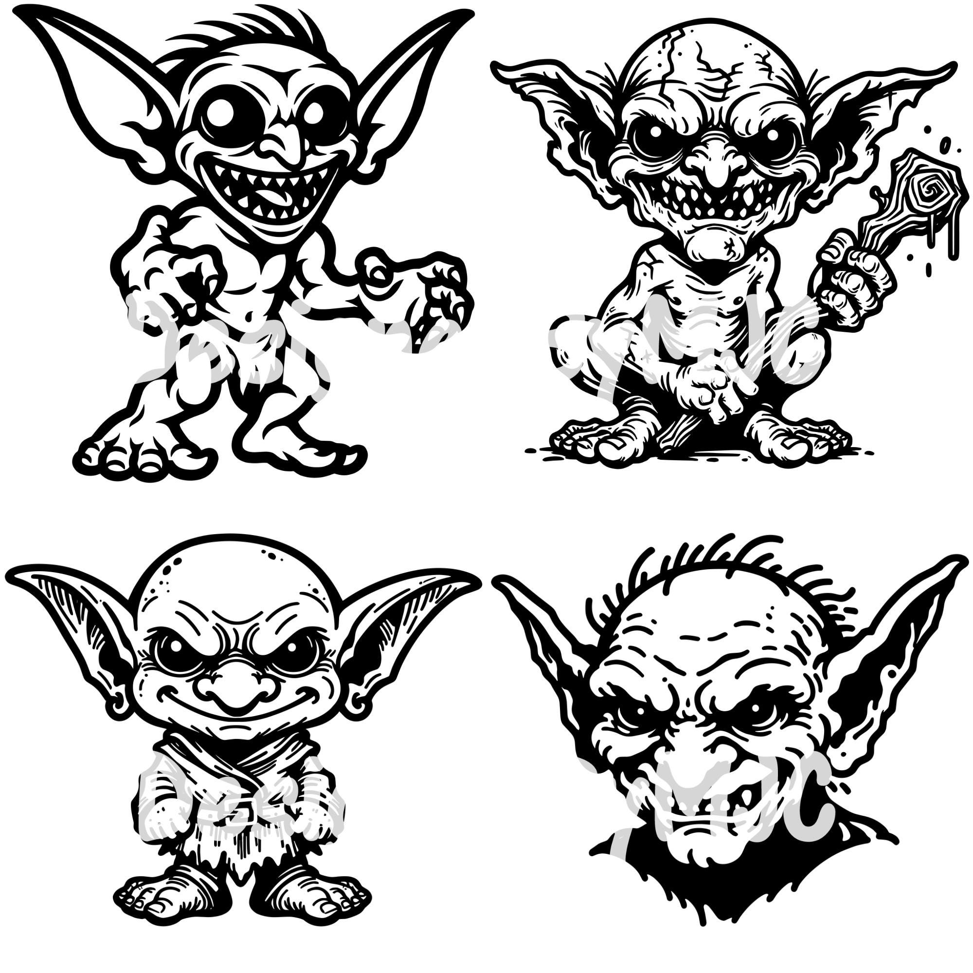 Goblin SVG Goblin PNG Goblin Clipart Goblin Vector Bundle Pack, Fantasy ...