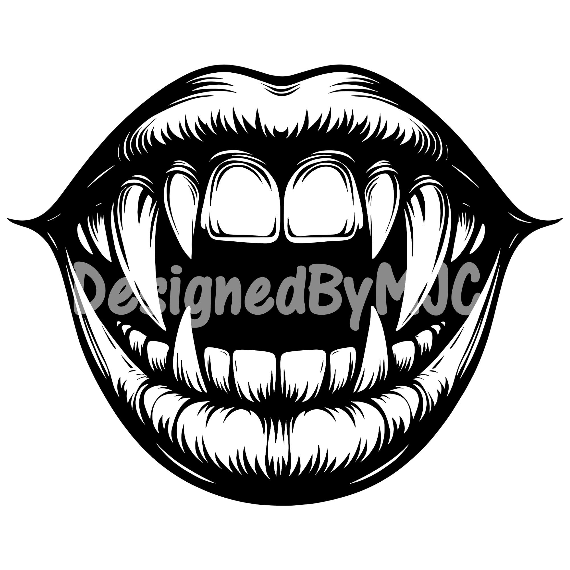 Vampire Fangs SVG, Vampire Fangs Clipart, Vampire Teeth Bundle ...