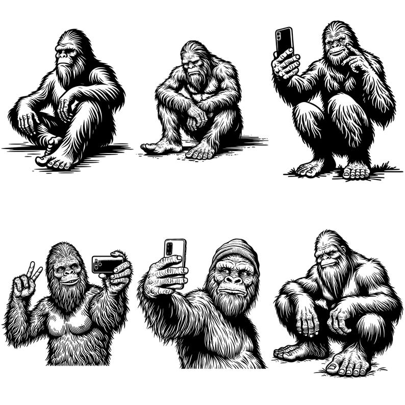 Bigfoot SVG Bundle, Bigfoot Svg, Bigfoot Vector, Bigfoot Clipart ...