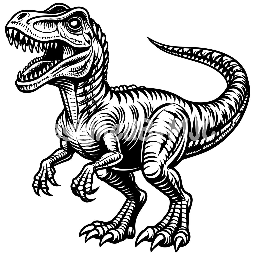T-rex Dinosaur SVG Clipart & PNG Files, Tyrannosaurus Rex Clipart ...