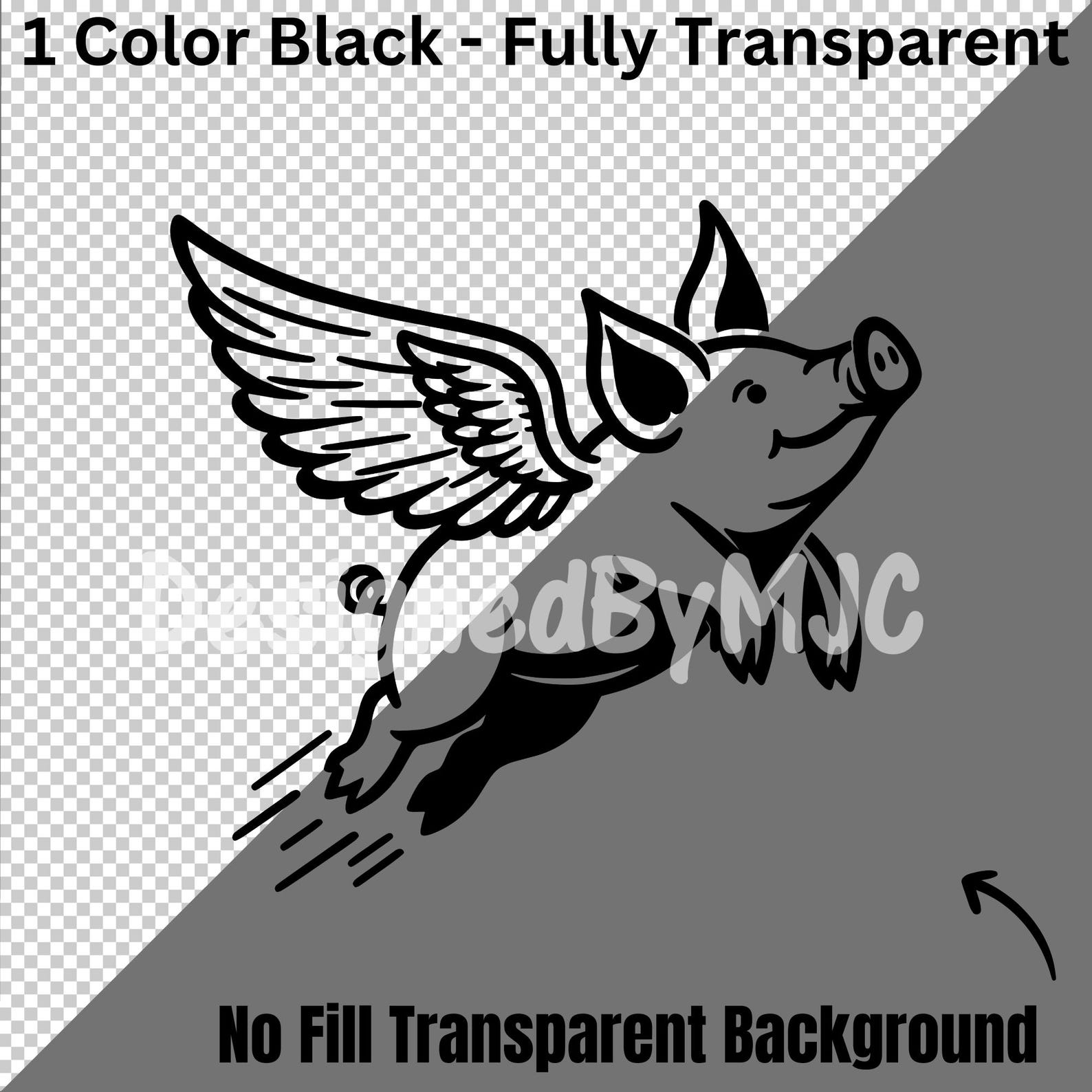 When Pigs Fly Flying Pig Wings SVG, Flying Pig Svg Flying Pig Png ...