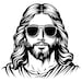 Jesus Wearing Sunglasses SVG Bundle Clipart PNG Files, Christian Svg ...