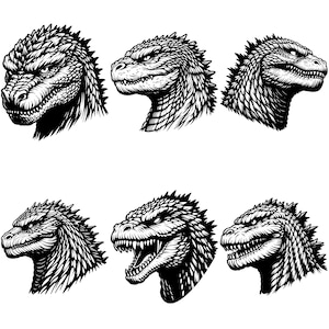 Godzilla SVG Bundle, Godzilla Graphics, Digital Clip Art, Cut Files for ...