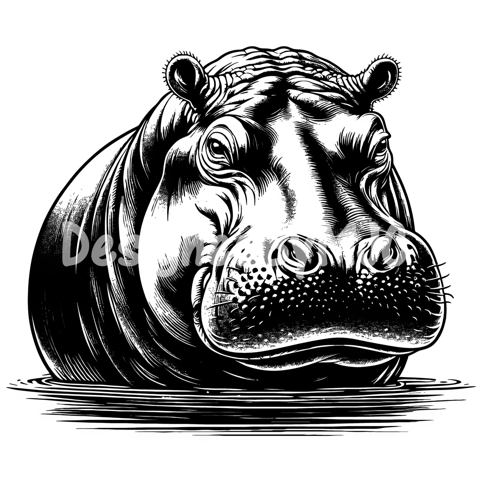 Hippo SVG Bundle & PNG Files, Hippopotamus Svg, Hippopotamus Clipart ...