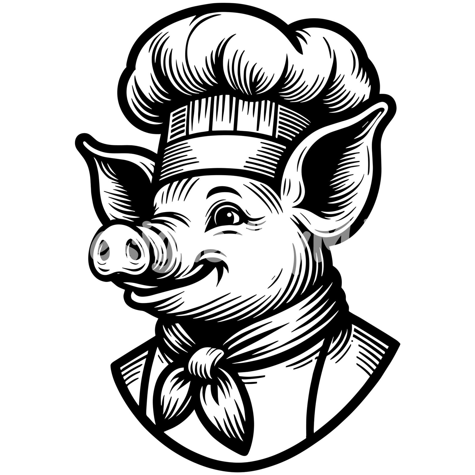 Pig Chef SVG, Chef Svg Png, Cooking Pig Svg, Cooking Svg, Pig Chef's ...