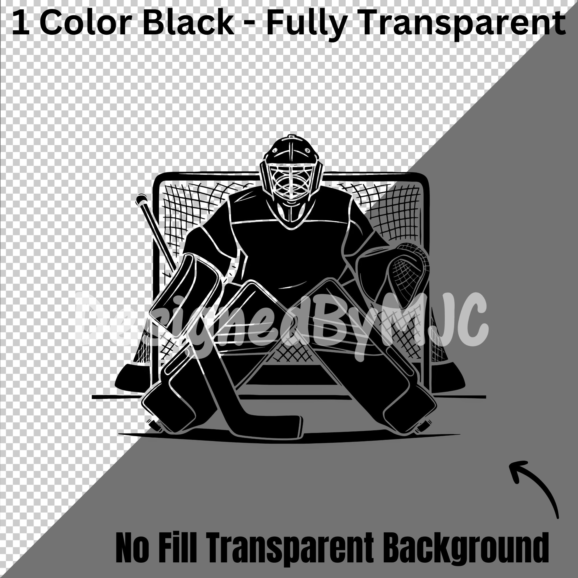 Hockey Goalie SVG Bundle Clipart & PNG Files, Sports Clipart Silhouette ...
