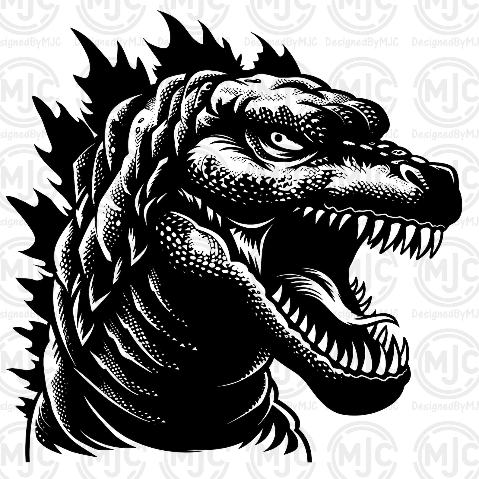 Godzilla SVG Clipart, SVG & PNG Files, Godzilla Graphics, Digital Clip ...