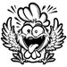 Funny Laughing Chicken Face SVG PNG, Chicken Clipart, Crazy Chicken ...