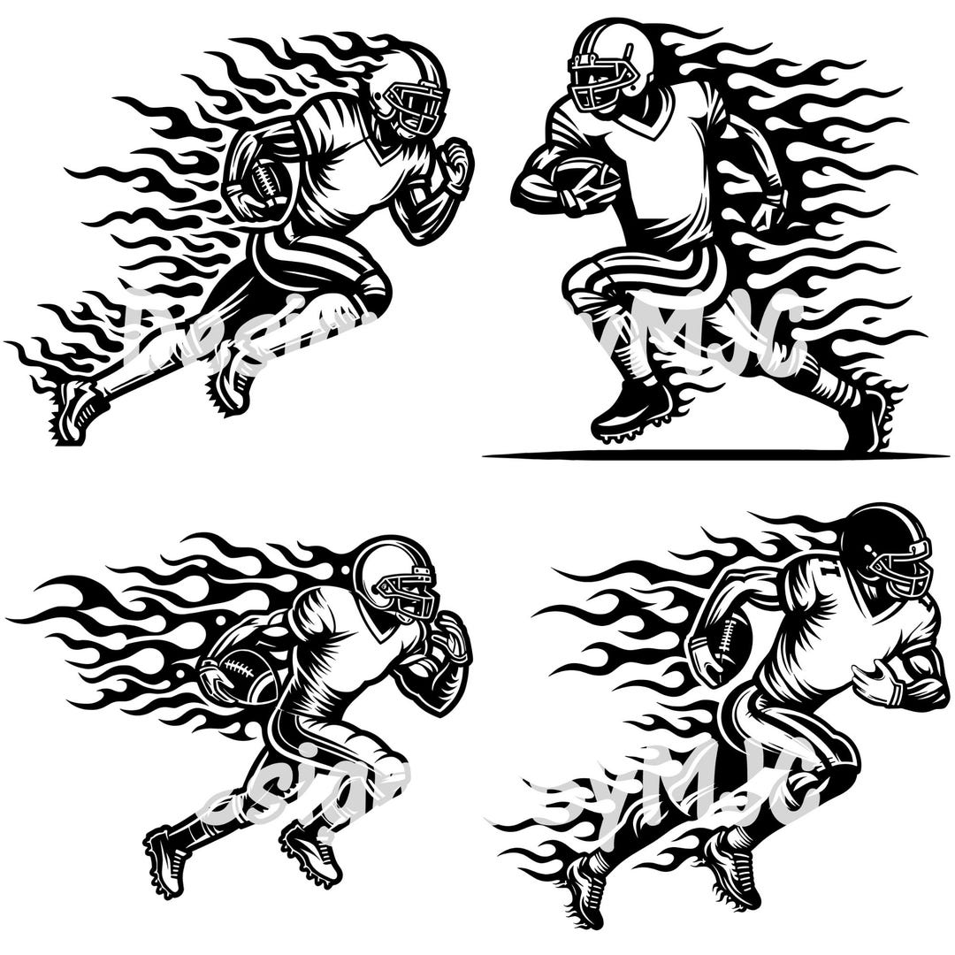 Football Player SVG, Football SVG, Football Running Back Svg, Football ...