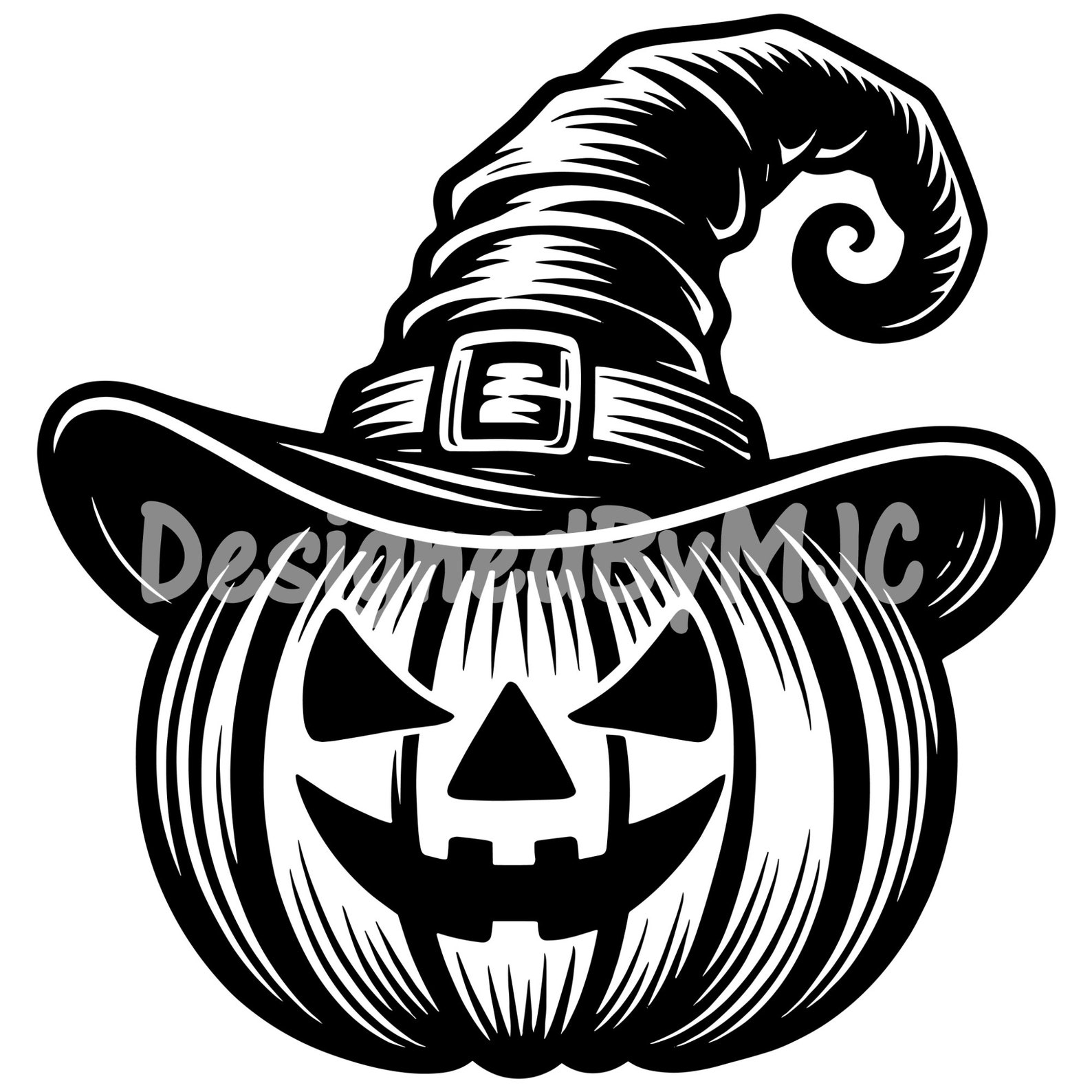 Pumpkin Witch Hat SVG, Pumpkin SVG File, Jack O Lantern Svg, Halloween ...