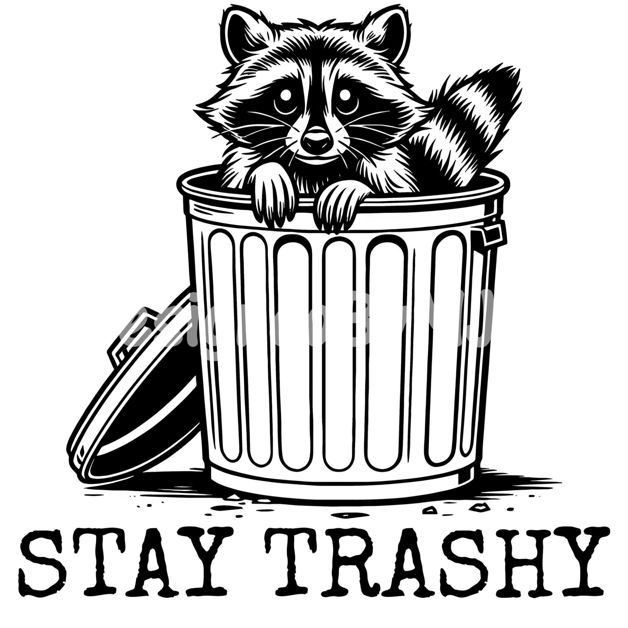 Stay Trashy SVG PNG, Funny Raccoon Svg Png Snarky Raccoon Cut Files ...