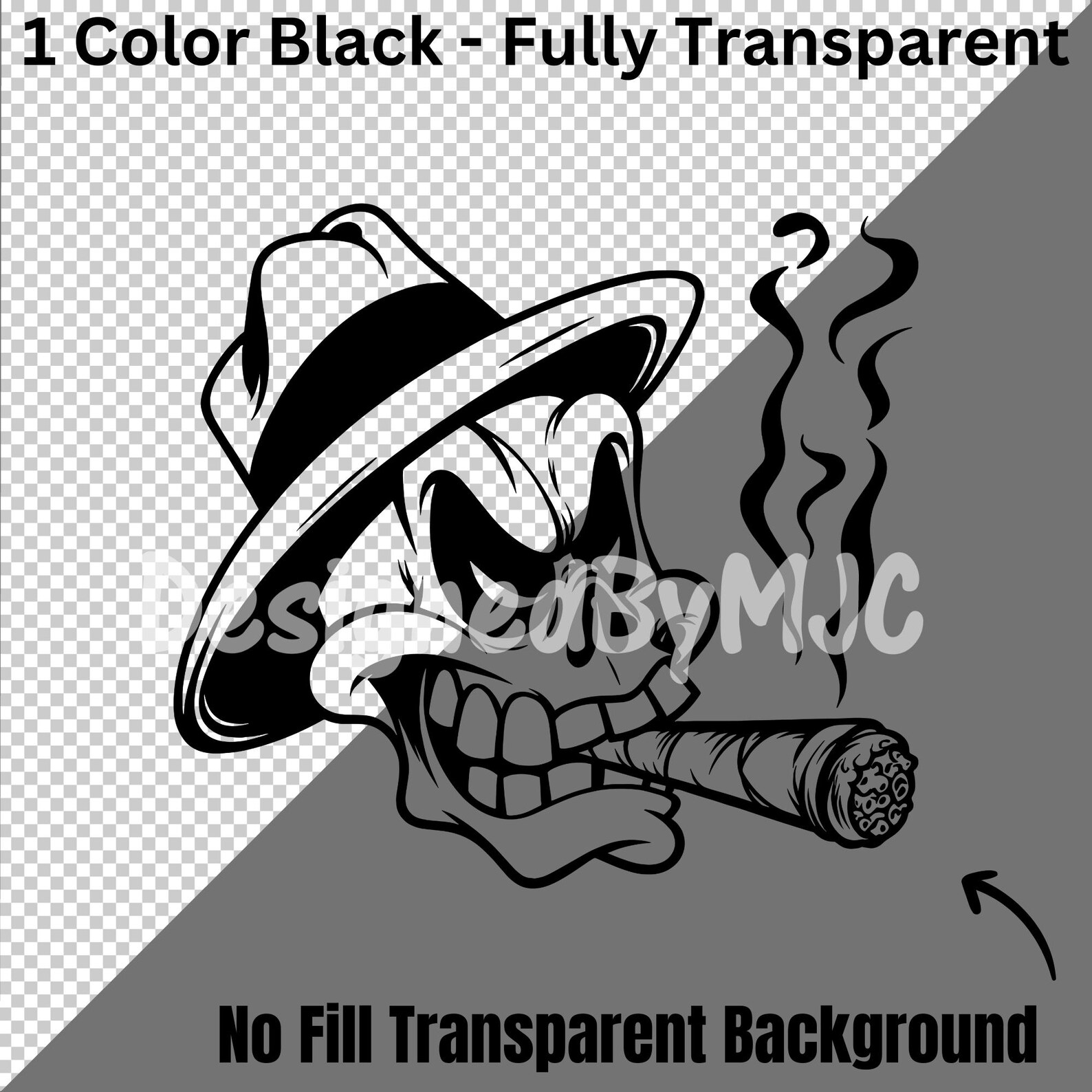 Skull Smoking SVG, Skull SVG, Skeleton Smoking Cigar Svg, Gangster ...