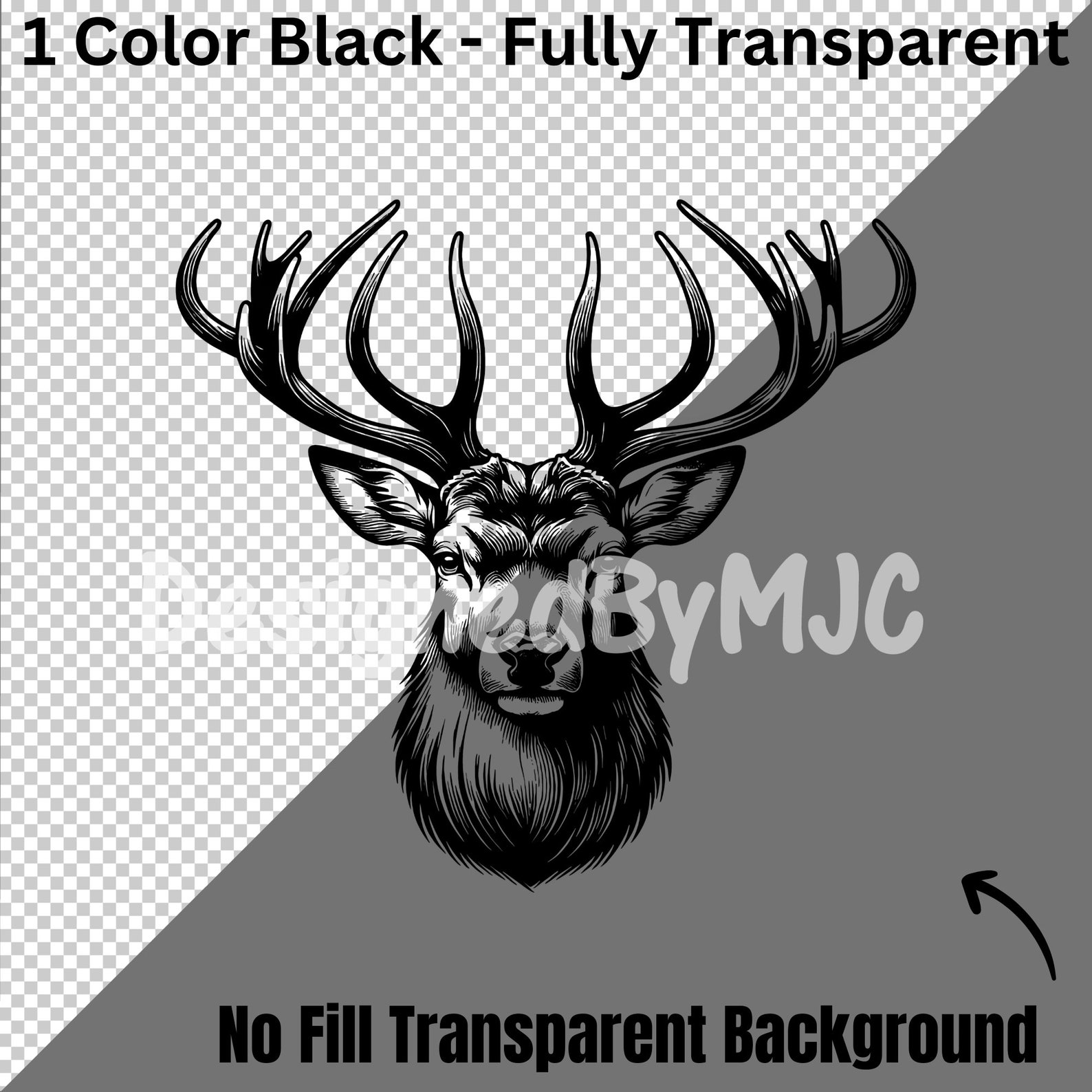 Deer SVG Bundle & PNG Files, Deer Head Svg, White Tail Deer Design ...