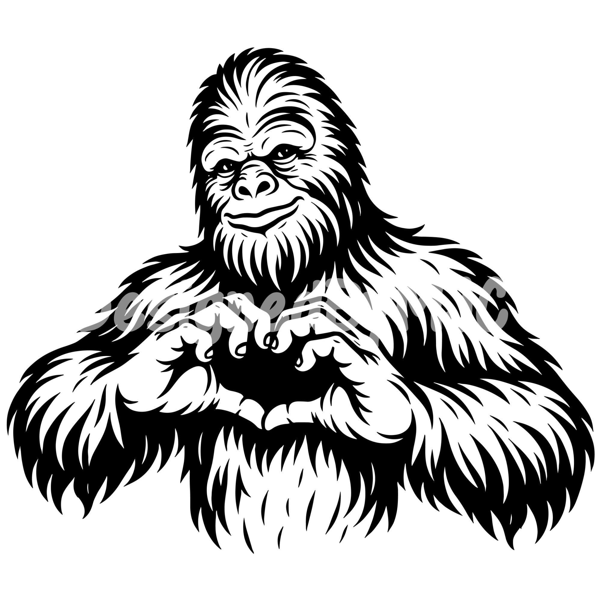 Bigfoot Heart Hands SVG PNG, Bigfoot Svg, Bigfoot Vector, Bigfoot ...