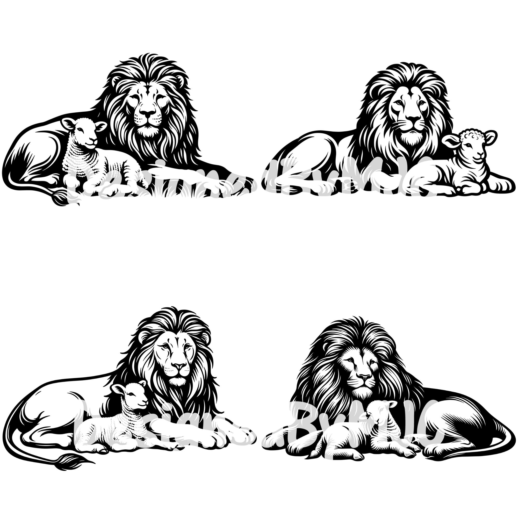 Lion And Lamb Clip Art