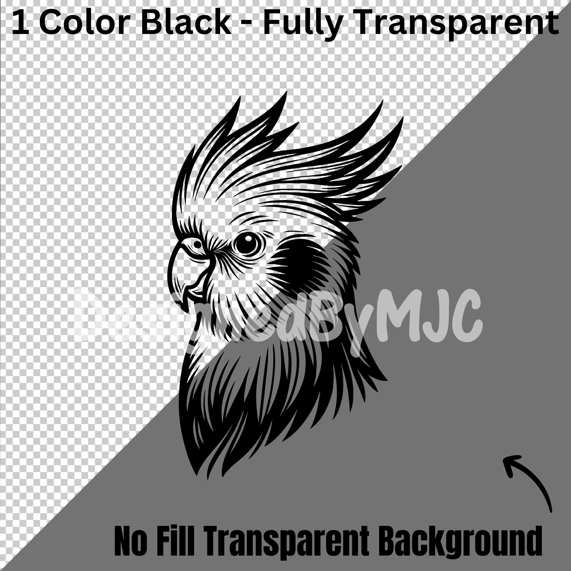 Cockatiel Parrot SVG Clipart PNG, Bird Tropical Feathers Colorful ...