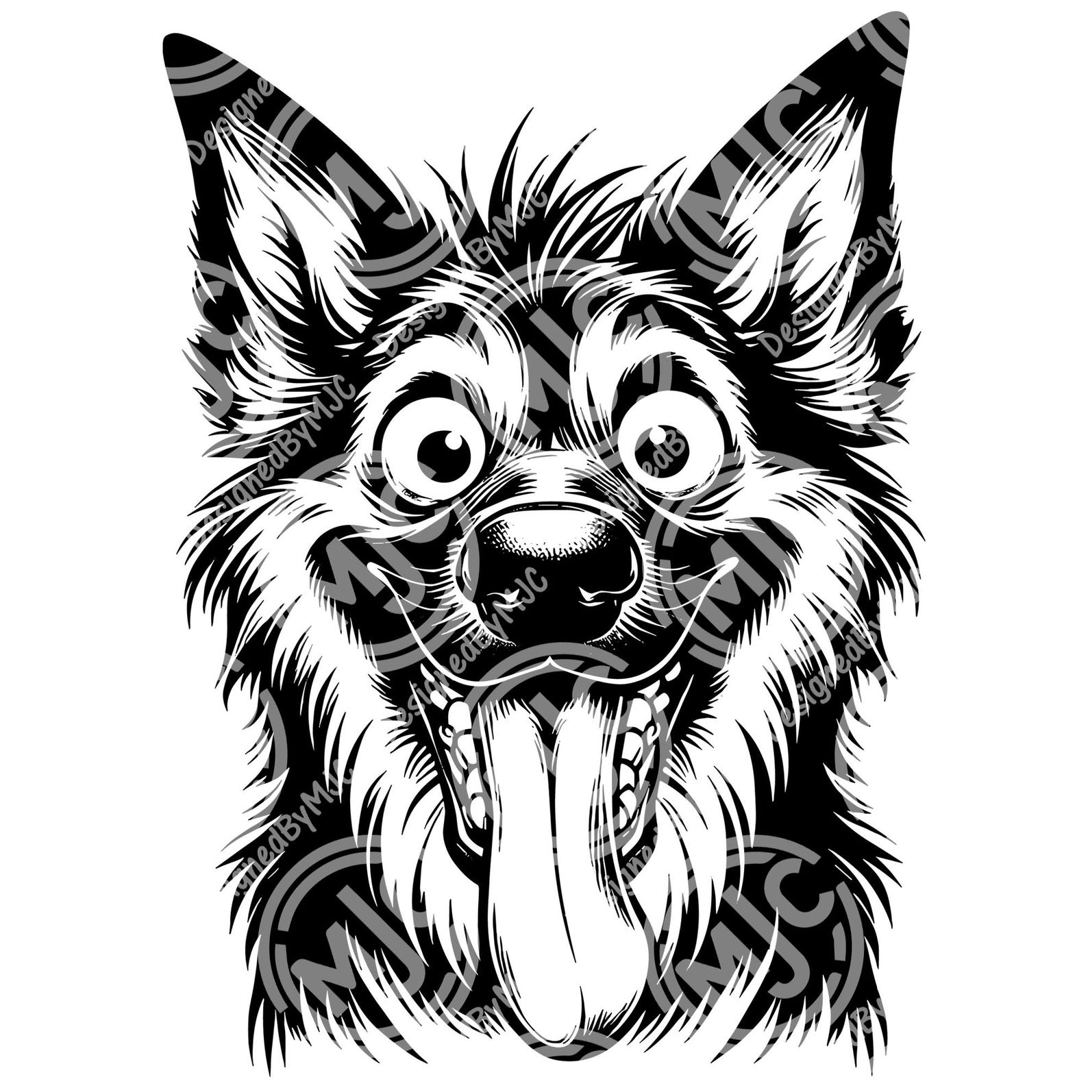 Funny Laughing German Shepherd SVG Bundle, German Shepherd Clipart ...