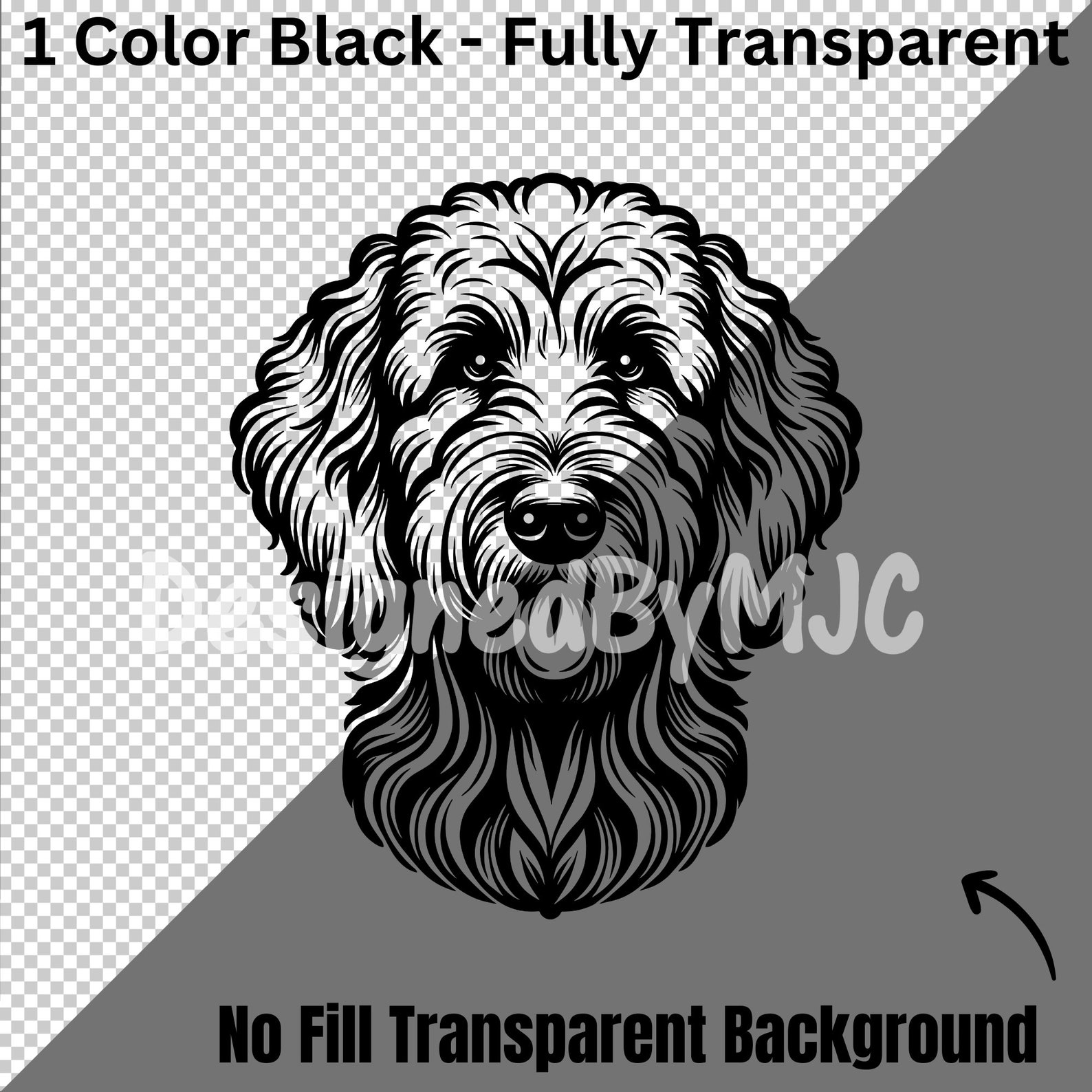 Goldendoodle SVG Clipart PNG Files, Goldendoodle Head Vector Cut Files ...
