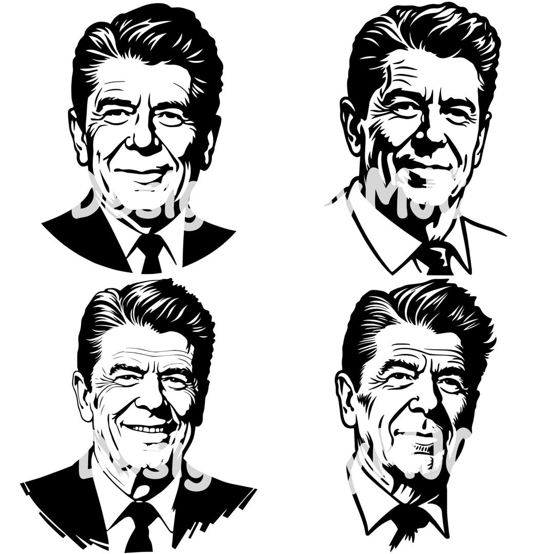 Ronald Reagan SVG PNG, American Pride, Patriotic Svg, President Svg, President of the United ...