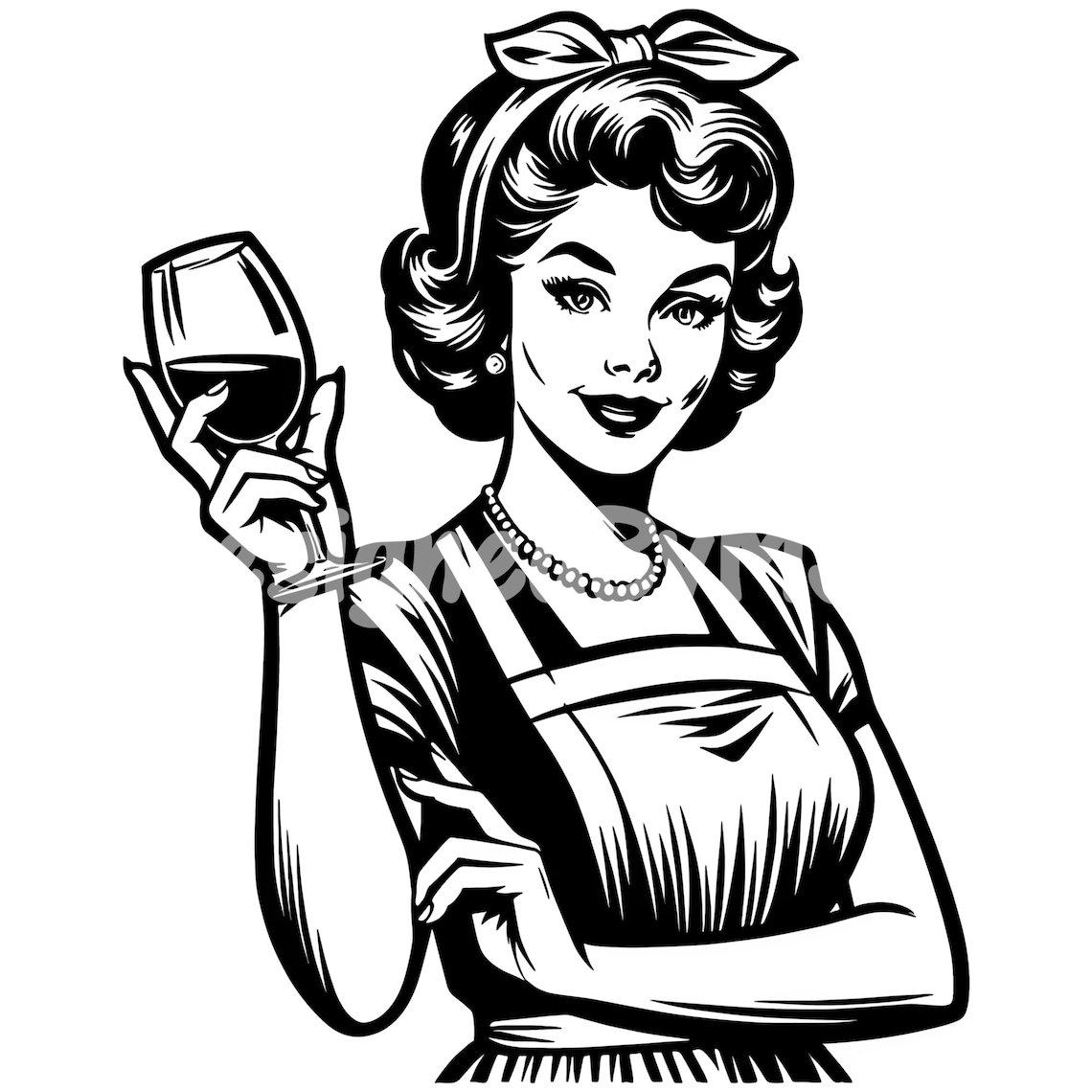 Retro Housewife SVG Bundle Clipart & PNG Files, Vintage Women, 1950s Atomic, Retro Women Svg ...