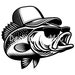 Largemouth Bass Trucker Hat SVG PNG Files, Bass Svg Cut Files, Fish Svg ...