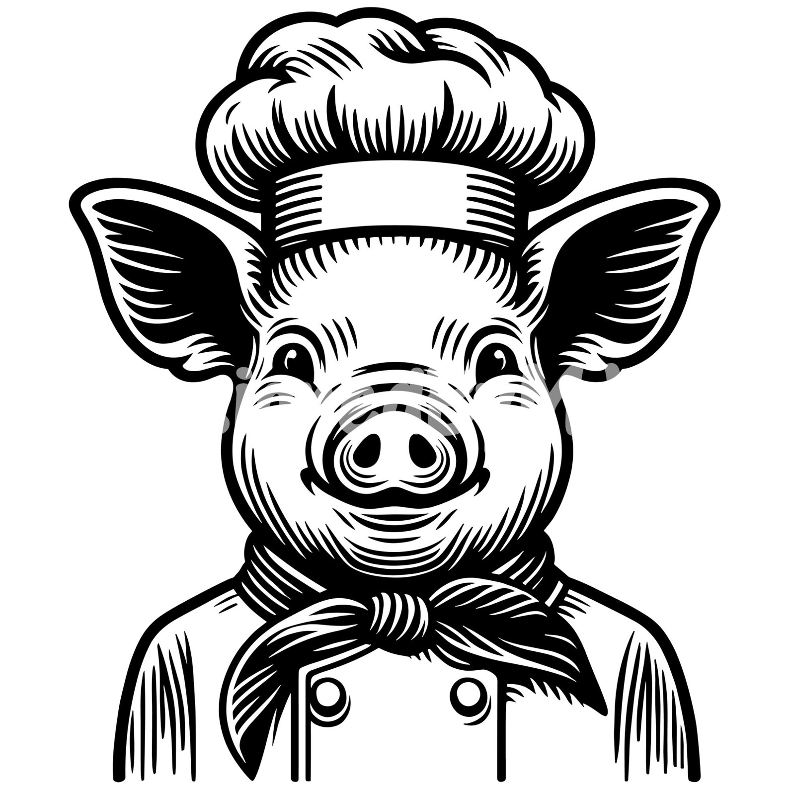 Pig Chef SVG, Chef Svg Png, Cooking Pig Svg, Cooking Svg, Pig Chef's ...