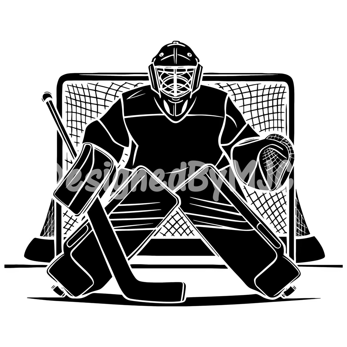 Hockey Goalie SVG Bundle Clipart & PNG Files, Sports Clipart Silhouette ...