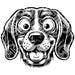 Funny Laughing Beagle SVG Bundle, Beagle Clipart, Crazy Beagle Cartoon ...