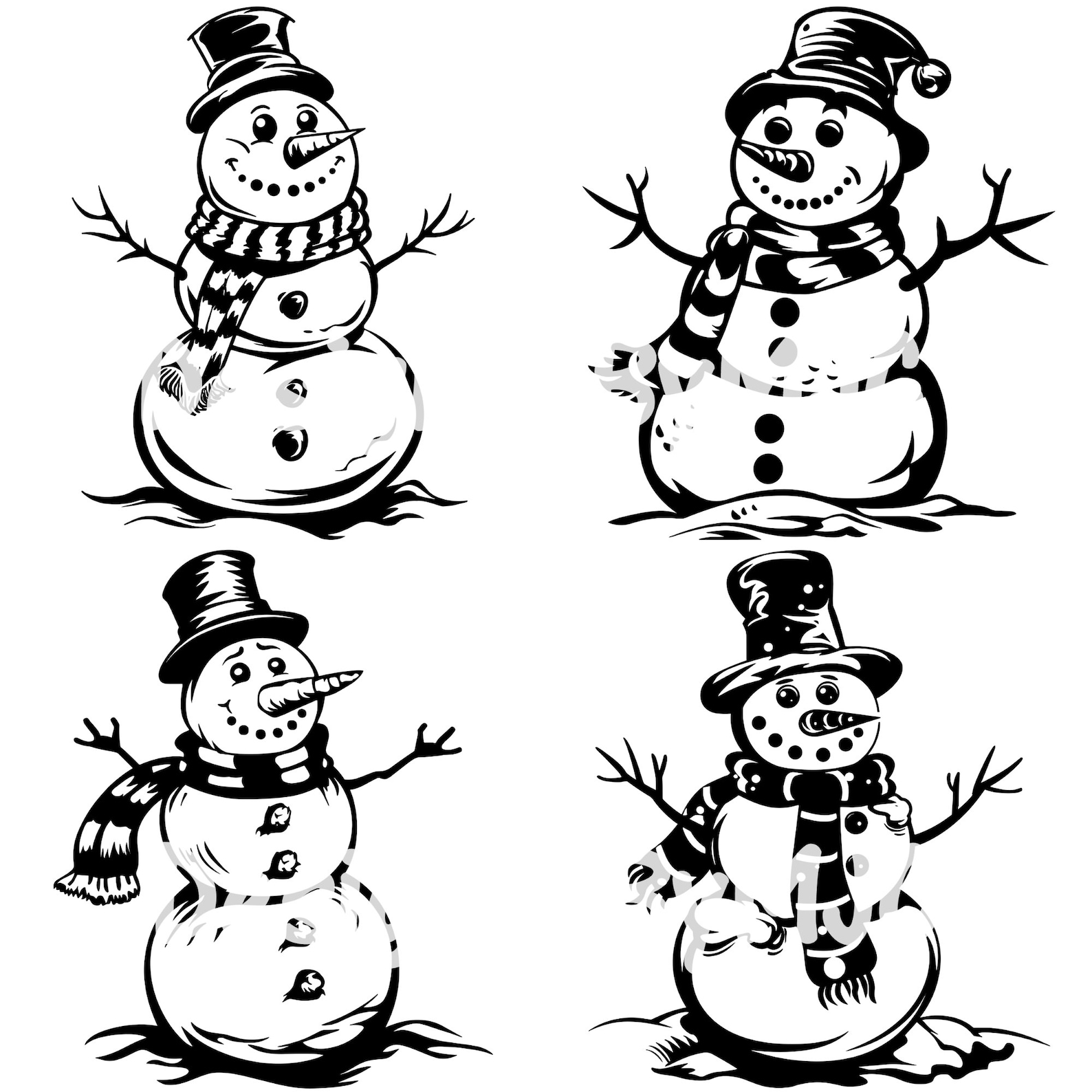 Snowman SVG Bundle, Snowman Svg, Christmas Svg, Snowman Clipart ...