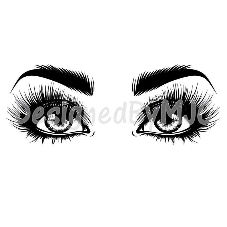 Eyelashes SVG Clipart, SVG & PNG Files, Lash Bundle, Digital Clip Art ...