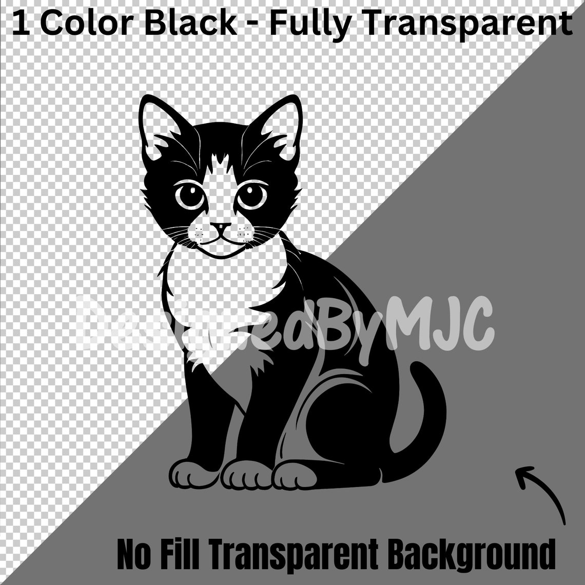 Cute Cat SVG Clipart PNG, Kitten Graphics, Digital Clip Art, Cut Files ...