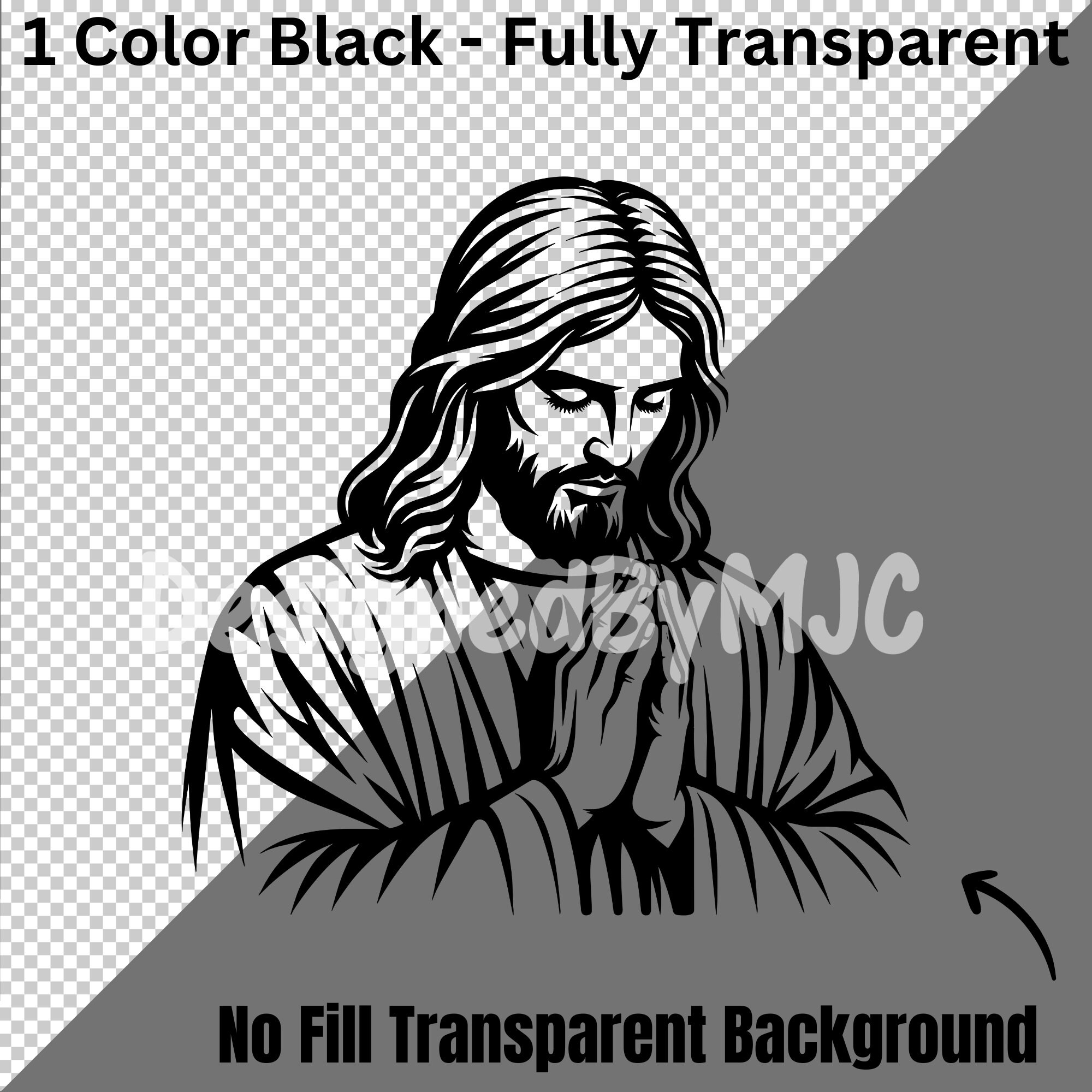 Jesus Praying SVG Bundle PNG Files, Crucifix Svg, Christian Cross SVG ...