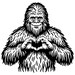 Bigfoot Heart Hands SVG PNG, Bigfoot Svg, Bigfoot Vector, Bigfoot ...