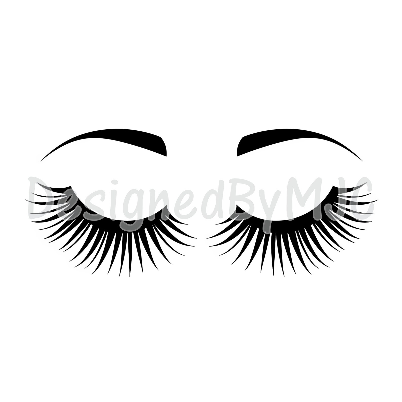 Eyelashes SVG Clipart, SVG & PNG Files, Lash Bundle, Digital Clip Art ...